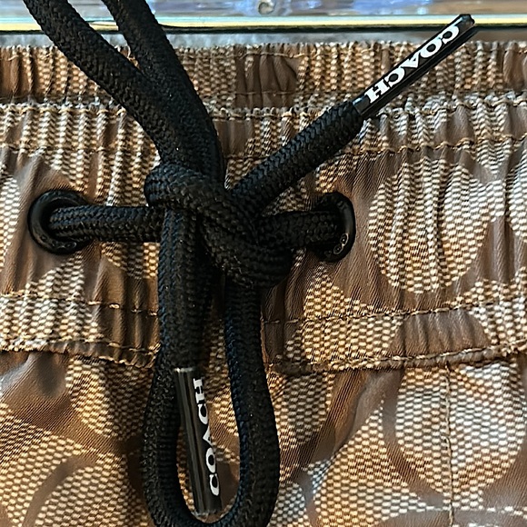 Coach | Swim | Mens Coach Signature Swim Trunks Khaki Size Medium New ...